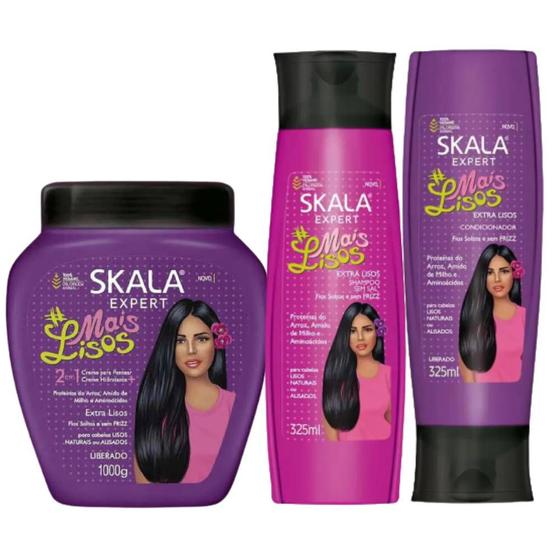 Kit Mais Lisos Shampoo, Condicionador + Creme Skala - SALON LINE - Kit ...