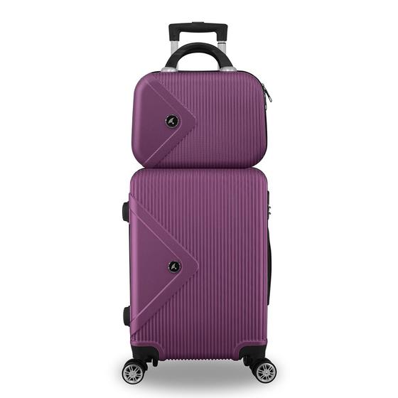 Kit Mala de Bordo 10kg com Frasqueira Rodinhas 360 ABS Rígido ...