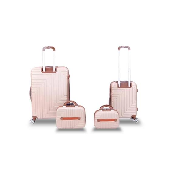 Kit mala de viagem em abs e frasqueira 4 peças pequena de bordo e ...