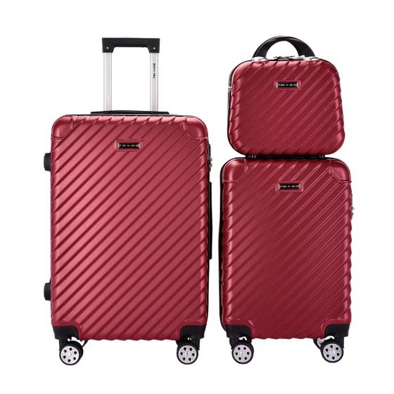 Kit Mala de Viagem Pequena 10kg + Mala Média 23kg + Frasqueira MD2223 ...