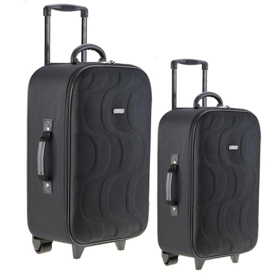 Kit mala de viagem pequena de bordo e grande copacabana tonin - M ...