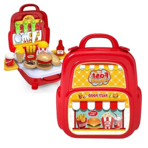 Kit Maleta Infantil Fast Food Faz De Conta Mala Vira Mochila - Tool Set ...