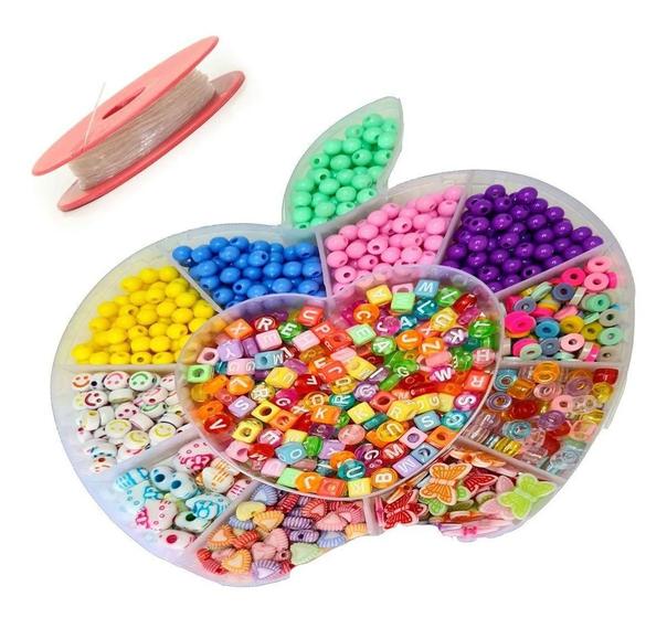 Kit Maleta Miçanga Infantil Menina Brinquedo 1440 Peças Pronta Entrega ...