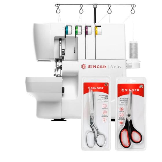 Kit Máquina Overloque S0105 + Tesoura 8" Tecido e Tesoura Multiuso ...