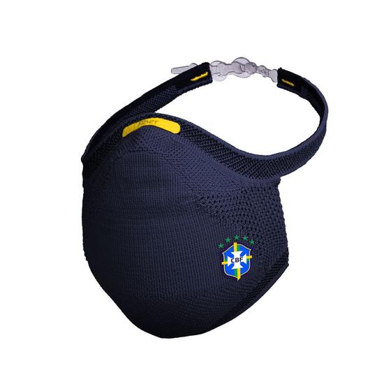 Kit Máscara FIBER Knit SPORT CBF AZUL MARINHO + Filtro de Proteção ...