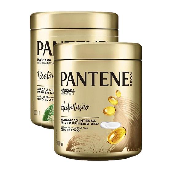 Kit Máscara Hidratante Pantene Hidratação 600ml + Máscara Hidratante ...