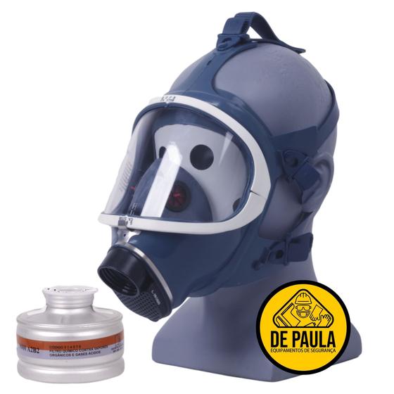 KIT MÁSCARA PANORAMICA FULL FACE - AIR SAFETY COM FILTRO VO/GA - CA Nº ...