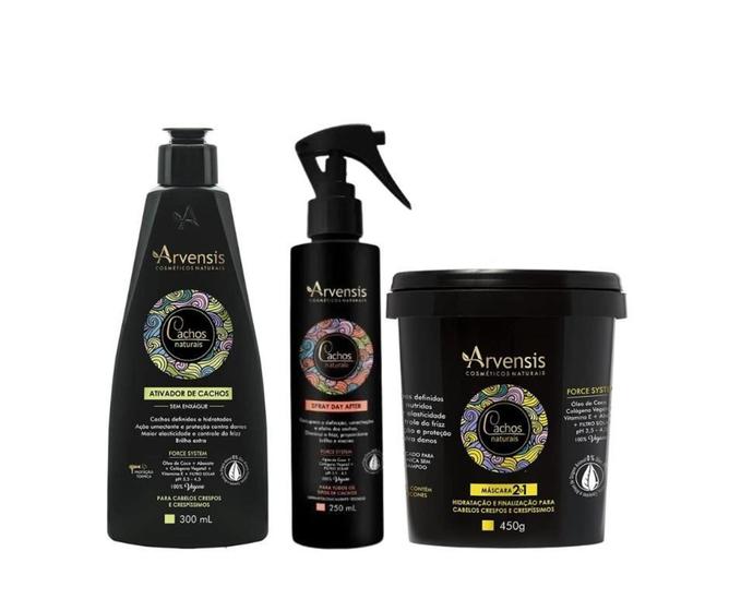 Kit Máscara2X1+Ativador+Spray Day After Crespos Arvensis - Kit de ...