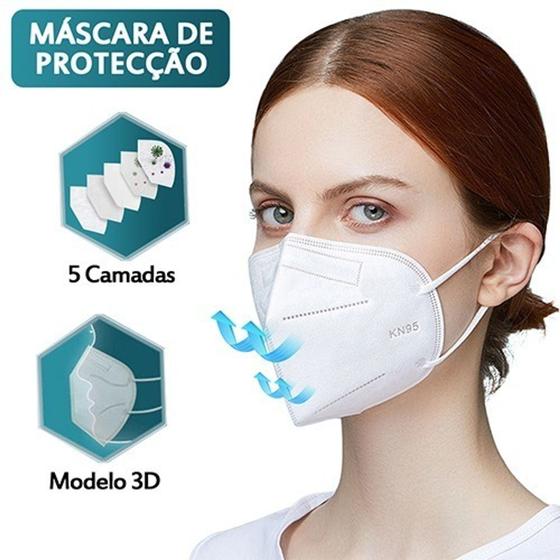 Kit Máscaras Kn95 N95 Com 5 Camadas De Proteção Respiratória Pff2 ...