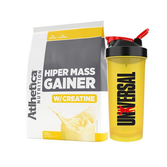Kit Massa Hiper Mass Gainer 3kg - Atlhetica + Coqueteleira - Universal ...