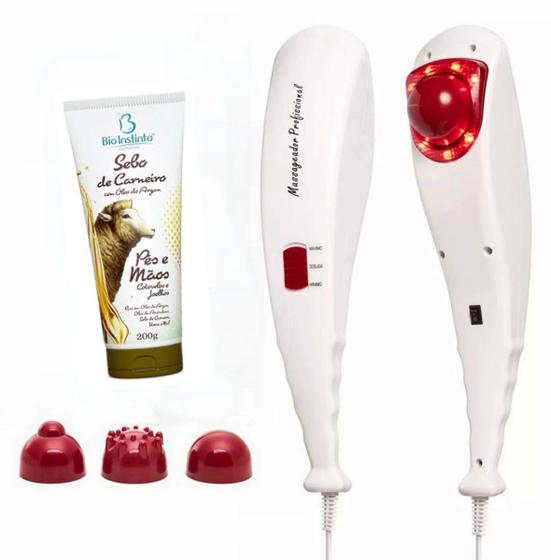 Kit Massageador Elétrico Profissional 110V + Creme Hidratante - Ms ...
