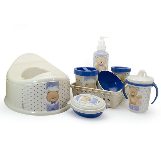 Kit Master Bebê Copo Trio + Troninho + Saboneteira Kit Higiene Plasutil ...