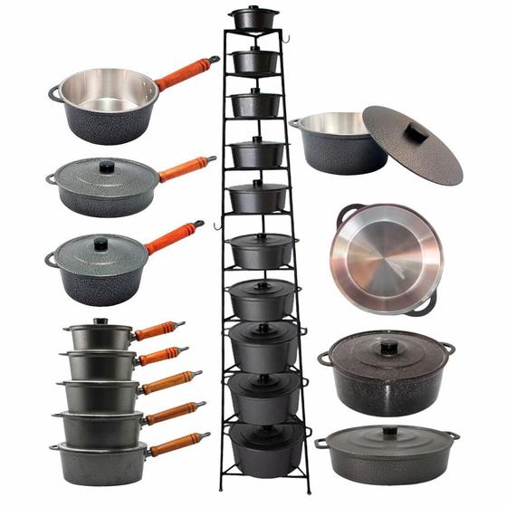Kit Master de Aluminio Fundido + Tripé - 24 Peças - Craqueado ...