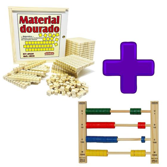 Kit Material Dourado 611 Peças + Ábaco Para Matemática - Carimbras ...