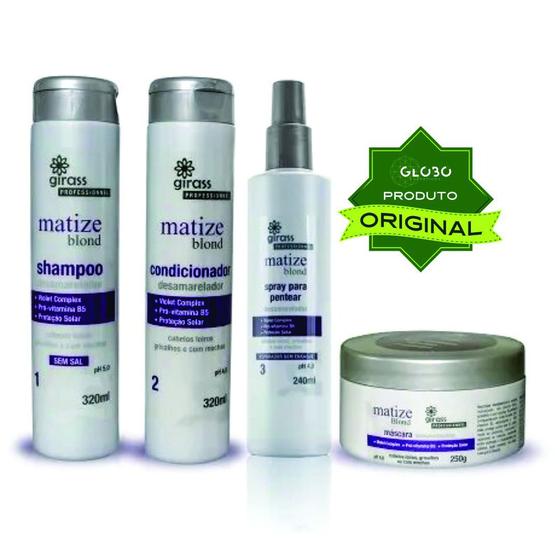 Kit Matize Blond Girass- 4 Passos - Kit de Tratamento para Cabelos ...