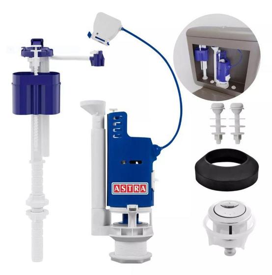 kit Mecanismo para caixa acoplada completo universal Astra - Mecanismo Completo para Caixa ...