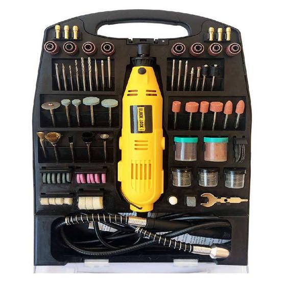 Kit Micro Retífica Completa 218 Peças Chicote R801 BlackJack - Black ...