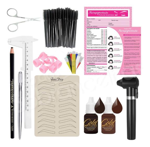 Kit Microblading Básico Completo Original - ANVISA - SDS - Tratamento para Cílios e Sobrancelhas ...
