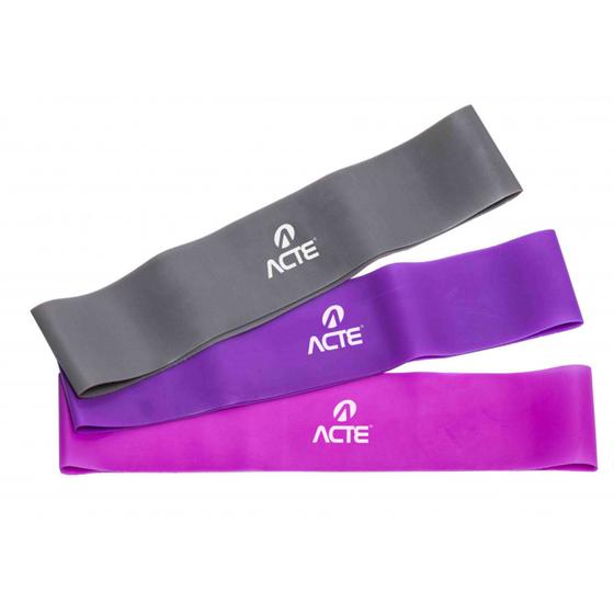 Kit Mini Bands 3 Níveis - Faixa Elástica tipo Thera Band - Acte Sports ...