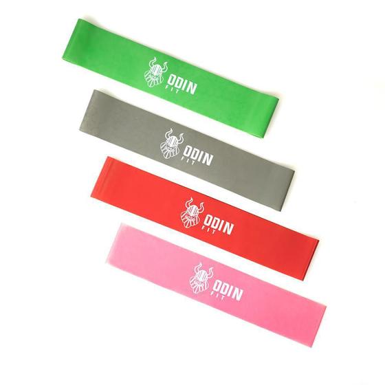 Kit Mini Bands 4 Intensidades Treino Com Elástico - Odin Fit - Mini ...