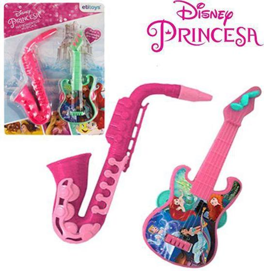 Kit mini instrumento musical infantil com 2 pecas princesas disney ...