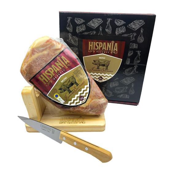 Kit Mini Jamon Presunto Serrano Espanhol Cru Sem Osso 1Kg - Hispania ...