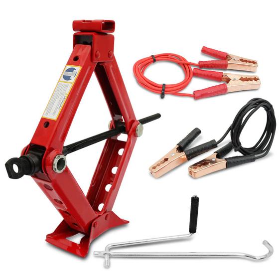 Kit Mini Macaco Hidráulico 1,5 Toneladas com Cabo Auxiliar de Partida ...