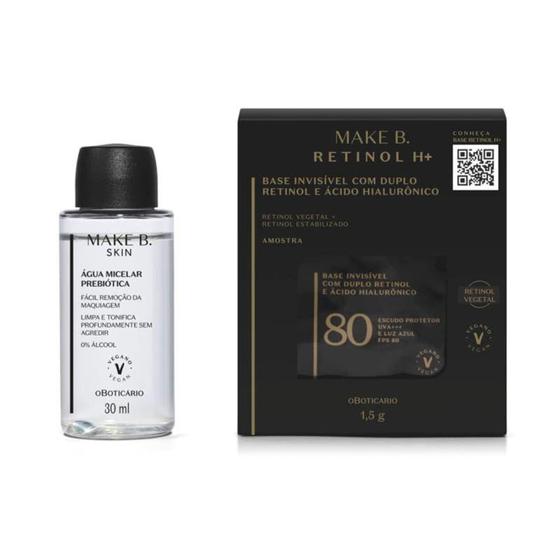 Kit Mini Make B. Base Invisível e Água Micelar - O Boticário - Base Facial - Magazine Luiza