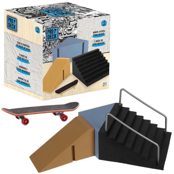 Kit Mini Skate De Dedo C/ Pista Manobras Prodeck Fingerboard ...