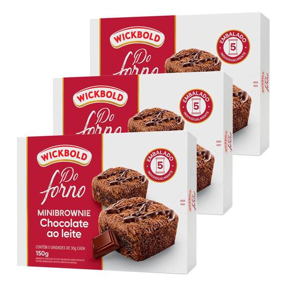 Kit Minibrownie sabor Chocolate ao Leite Pack Wb 150g - Wickbold ...