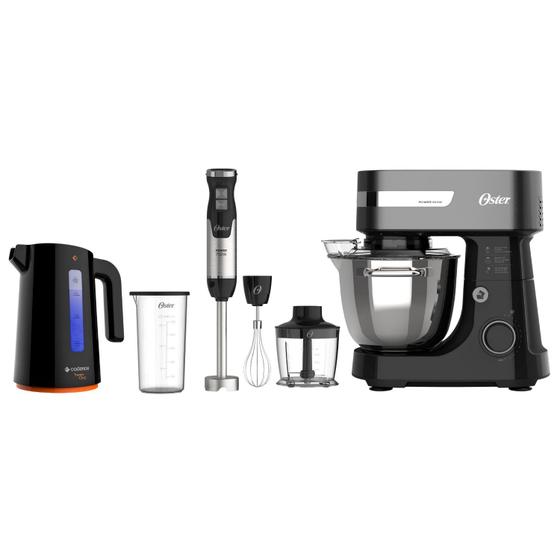 Kit Mixer Inox 3 Em 1 Potente 750W Copo 4 Laminas Batedeira Planetaria ...