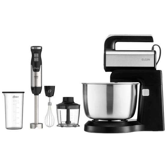 Kit Mixer Power Inox 3 Em 1 Copo Tampa Mini Processador Fouet Haste Com ...