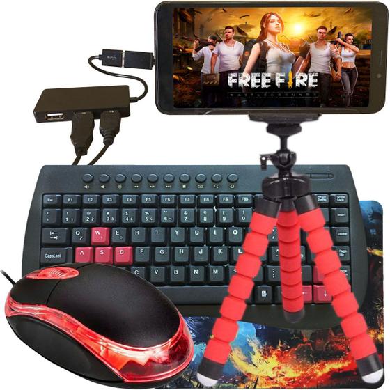 Kit Mobilador Gamer Para Jogar Com Teclado e Mouse Freefire - EXBOM ...