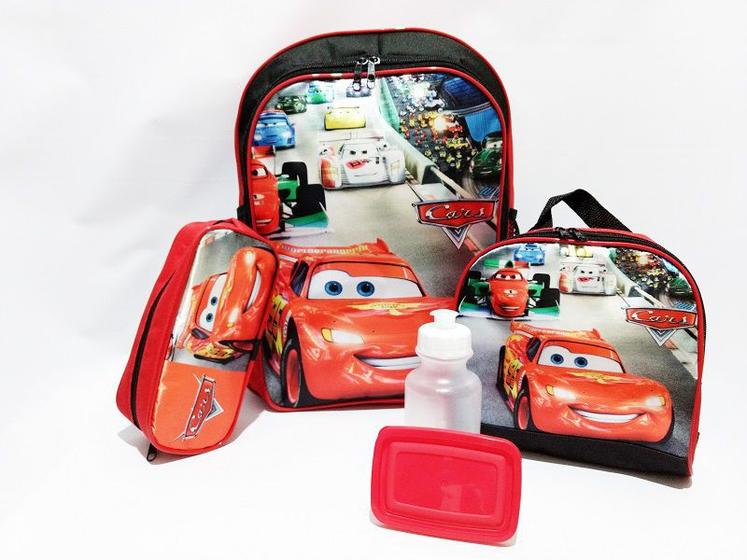 Kit Mochila Carros Mcqueen Relâmpago de Costas - School Bags - Mochila ...