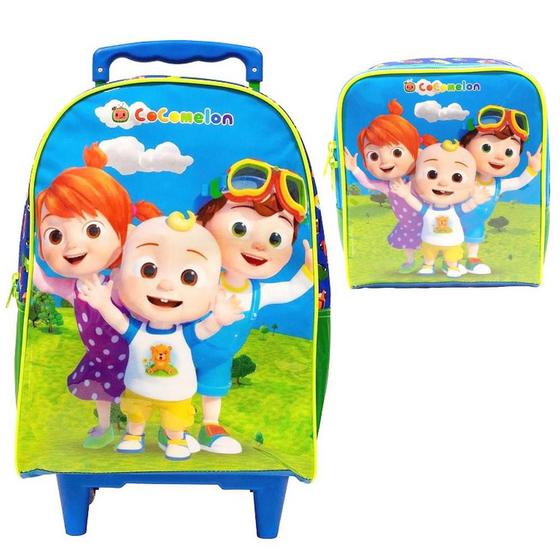 Kit Mochila de Rodinha Cocomelon X1 14 Media + Lancheira - luxcel ...