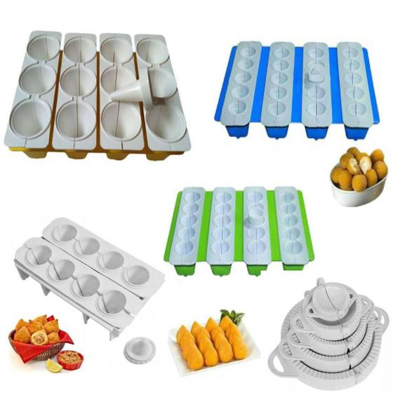 Kit Modelador Formas Bolinha Queijo Pastel Risole + Coxinhas P M G ...