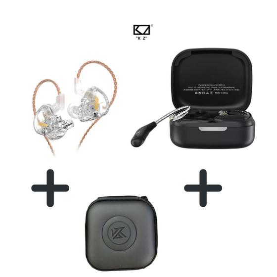 Kit Módulo Bluetooth Az09 + Fone Kz Edx + Case - Fone de Ouvido com Fio ...