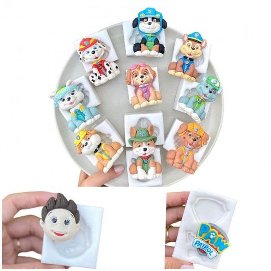 Kit Moldes de Silicone da Patrulha Pet 10 Pçs - Cia do Molde - Molde e ...
