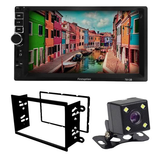 Kit Moldura Onix Spin Prisma Cobalt + Central Multimídia Bluetooth + Câmera de Estacionar ...