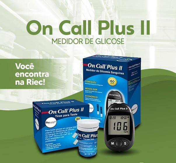 Kit Monitor de Glicose + 50 tiras - On Call Plus II - Tiras para Medir ...