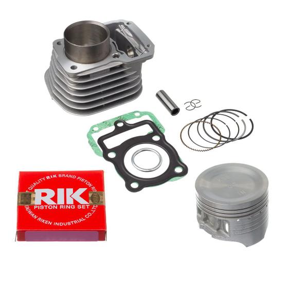 Kit motor competição cilindro completo KMP Premium anel Rik CG125 Titan ...