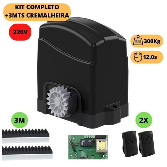 Kit Motor Para Portão Deslizante Eletrônico Automático 300Kg - AGL ...