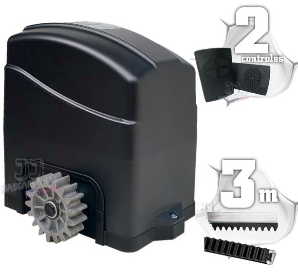 Kit motor portão de correr AGL Trino 300 Ligth 1/5cv 2c 3m ...