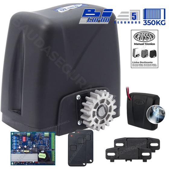 Kit Motor Rossi Dz Atto Biturbo 2 Control Txcar Portão 350kg - Controle ...