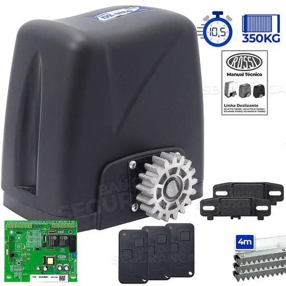 Kit Motor Rossi Dz Atto Turbo 4m Crem 3 Control Portão 350kg ...