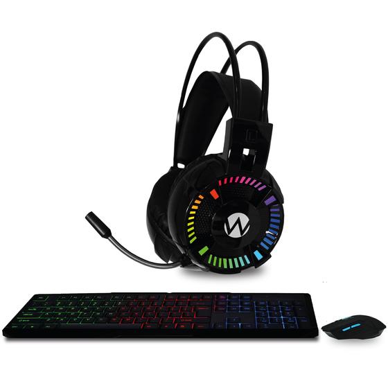 Kit Mouse Teclado Headset Mouse PAD Gamer RGB WPC - SW-CM0811 - WORLDPC ...