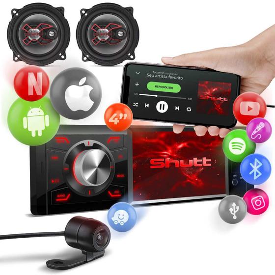 Kit MP5 Player Los Angeles Full Shutt 4" Android IOS Touc Screen + Par ...