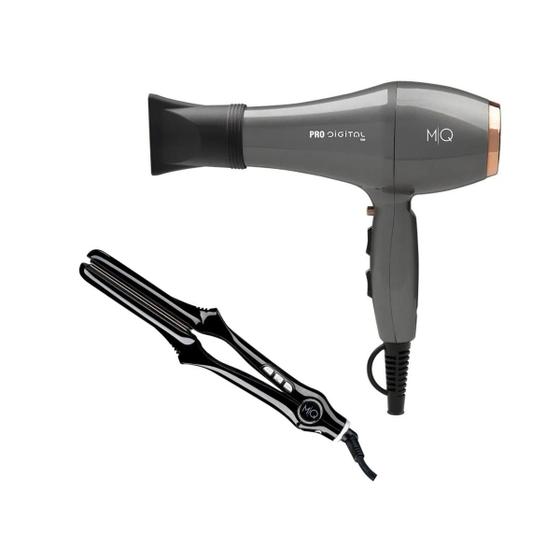 Kit mq - secador mq pro digital íon 2400w 127v + chapinha prancha mq ...