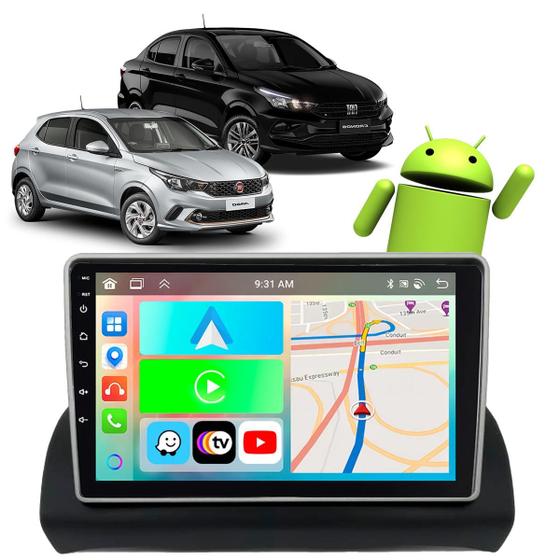 Kit Multimidia Argo e Cronos 2018 2019 2020 2021 2022 2023 9" CarPlay Android Auto Gps ...