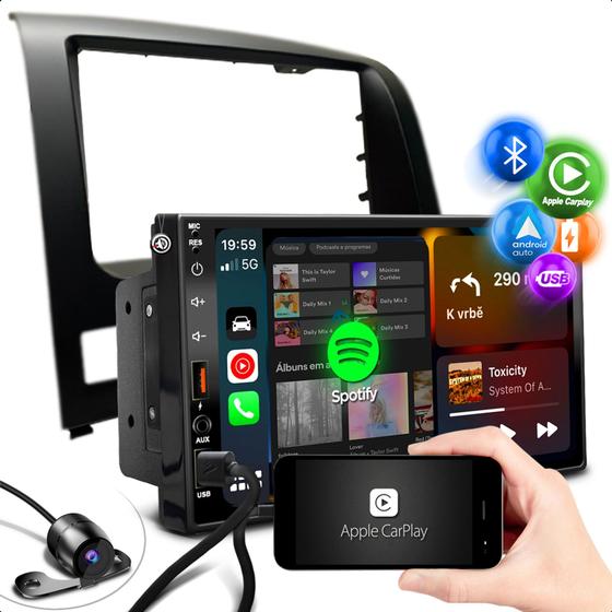 Kit Multimidia Carplay Android Auto + Moldura Palio Strada Siena + Câmera - MP5 COMBAT - ETECH ...